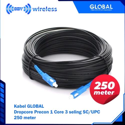 Jual GLOBAL, Kabel FO Precon 250 meter Dropcore 1 Core 3seling Fiber ...