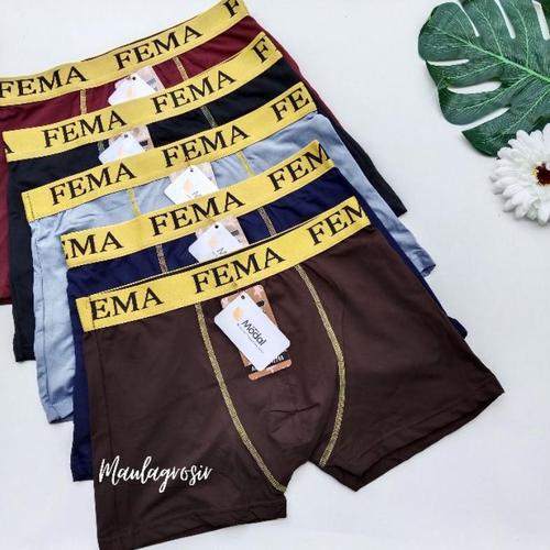 Jual Satuan Celana Dalam Boxer Fema Super Soft 7768 Pria Dewasa - L ...