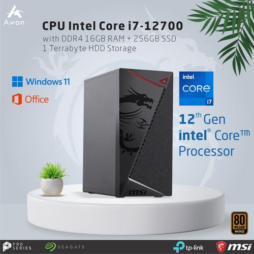 Jual CPU PC Komputer Intel Core i7-12700 Gen-12 RAM 16GB SSD Rakitan ...