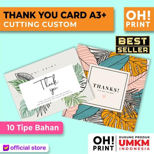 Jual Cetak Thank You Card Custom - Kartu Ucapan Custom - A3+ Bahan ...