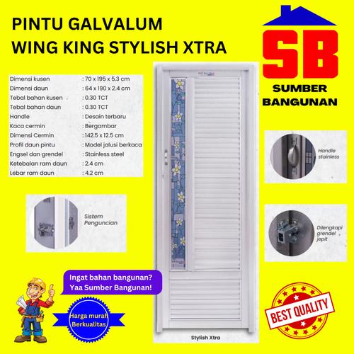 Jual PINTU GALVALUM WING KING STYLISH XTRA WADJA KAMAR MANDI 67 X 195 ...