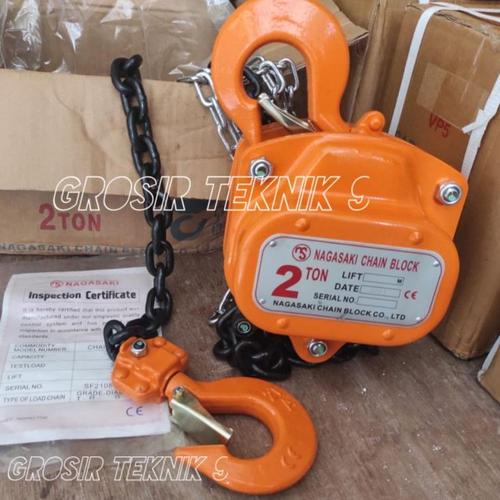 Jual Nagasaki Chain Block 2 Ton 7 Meter Takel Rantai Katrol Manual ...