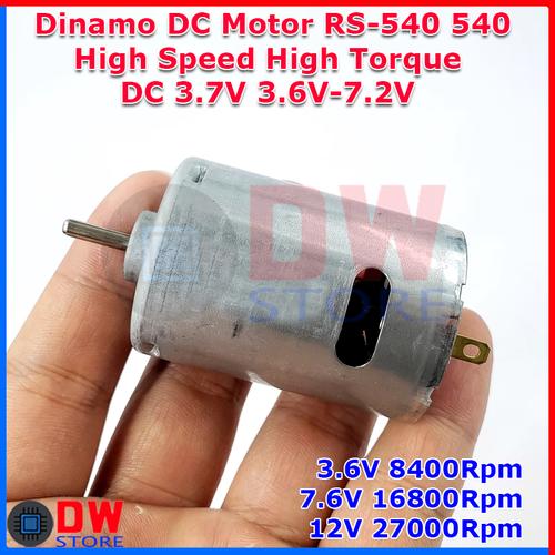 Jual Dinamo DC Motor RS540 RS 540 DC 7.4V 3.6V-7.6V Rpm High Speed ...