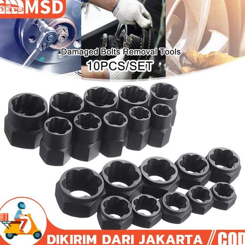 Jual ALAT PEMBUKA BAUT MUR RUSAK BOLT NUT REMOVER EXTRAKTOR ISI 10PC SET - Jakarta Pusat ...