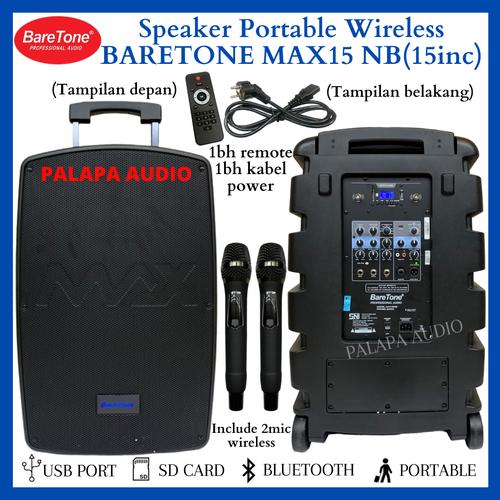 Jual Portable Wireless BARETONE MAX-15 NB / MAX 15 NB / MAX15NB 15INCH ...