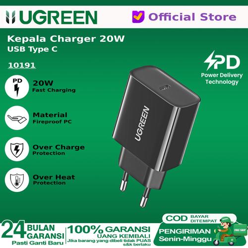 Jual UGREEN Kepala Charger USB-C FAST Charging 20w, 30w, 45w - Original ...