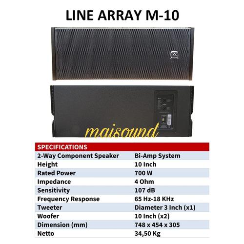 Jual SPEAKER LINE ARRAY WISDOM M10 ORIGINAL WISDOM M 10 INCH PERUNIT ...