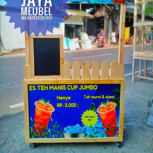 Jual booth jati Belanda/booth es teh/gerobak es teh/gerobak mirah ...
