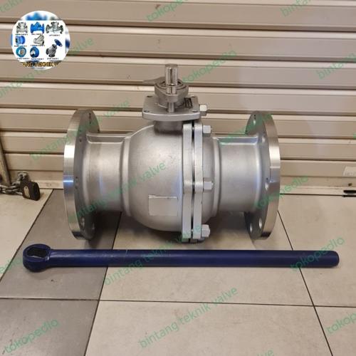 Jual ball valve 10" inch JDen DN250 JIS 10K stainless SS304 FLANGE ...
