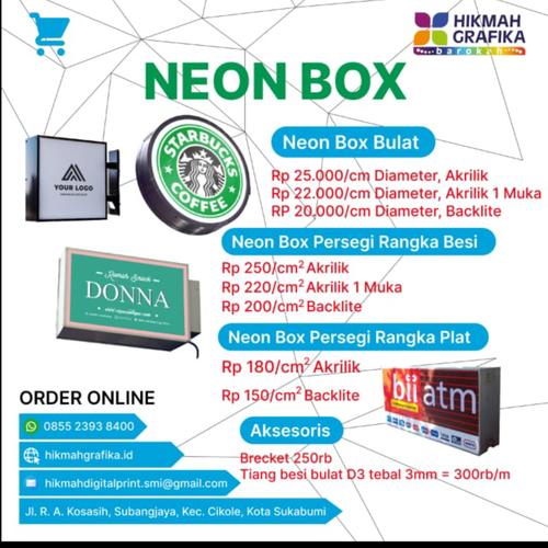 Jual Neon Box / Plang Ukuran Custom - Kota Sukabumi ...