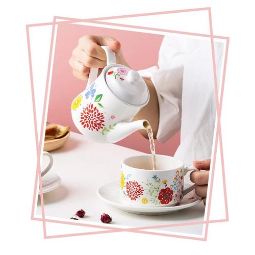 Jual Alat Minum Teapot Cangkir Flowers / Ceramic Teapot Set 1244 ...