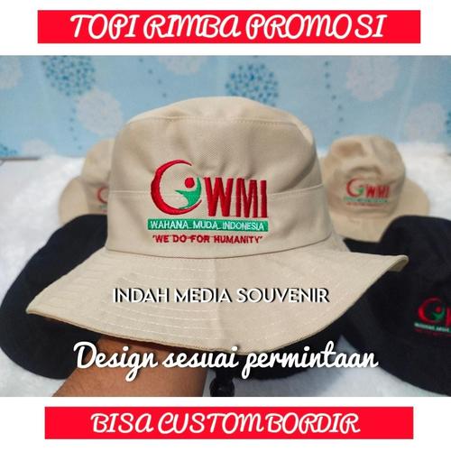Jual TOPI RIMBA PROMOSI/BISA CUSTOM BORDIR - hijau army, TOPI POLOS ...