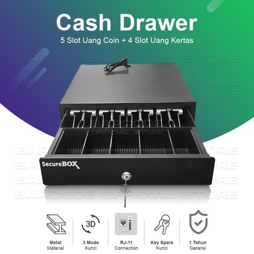 Jual Securebox MK330 Cash Drawer for POS Printer Cashier with RJ11 Cable - Codeshop CK335B ...
