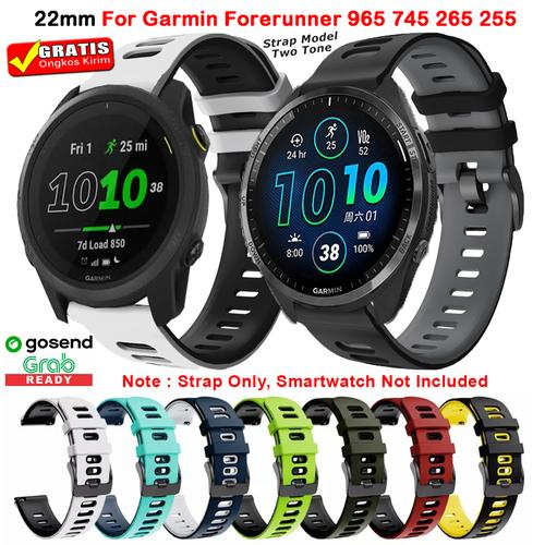 Jual STRAP TALI JAM GARMIN FORERUNNER 255 265 745 965 MODEL TWOTONE ...