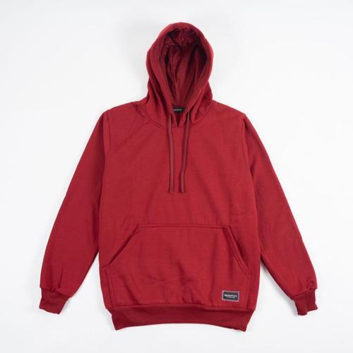 Promo Jaket Sweater Polos Hoodie Jumper Merah Maroon - Premium Quality ...