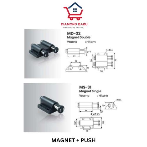 Jual Magnet + Push Pintu Kaca - Double+Push - Kota Yogyakarta - Diamond ...