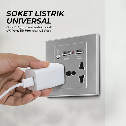 Jual Stop Kontak Colokan Listrik UK EU US 2 Port USB On Off Switch ...