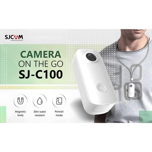Promo SJCAM C100 Thumb Size Waterproof Camera - Black - C100 + Tongsis ...