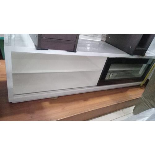 Jual Buffet / Rak TV Minimalis Putih + Kaca ( Lapisan HPL ) - Kota ...