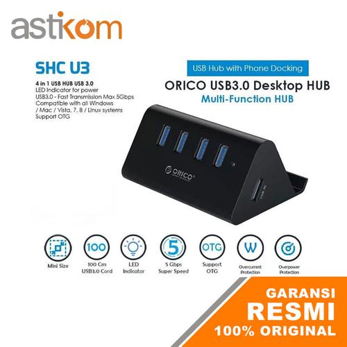 Jual USB Hub Orico SHC-U3-V2 Black USB 3.0 4 Port - Kota Denpasar ...