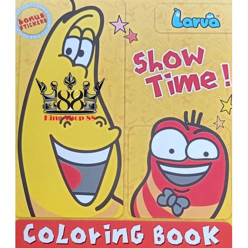 Jual Buku Mewarnai/Coloring Book Larva "Show Time"+ Bonus Stiker - Kab ...