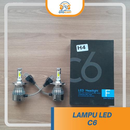 Jual LAMPU UTAMA Mobil LED Headlight C6 SILVER 12V 36W PACKAGING HITAM - H3 - Kota Semarang ...