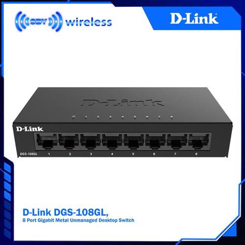 Jual D-Link DGS-108GL, 8 Port Gigabit Metal Unmanaged Desktop Switch ...