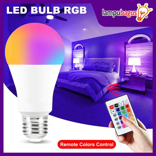 Promo Lampu LED Bulb RGB Remote / Bohlam LED Bulb RGB 7W & 9W Multi Color - 9 Watt - Jakarta ...