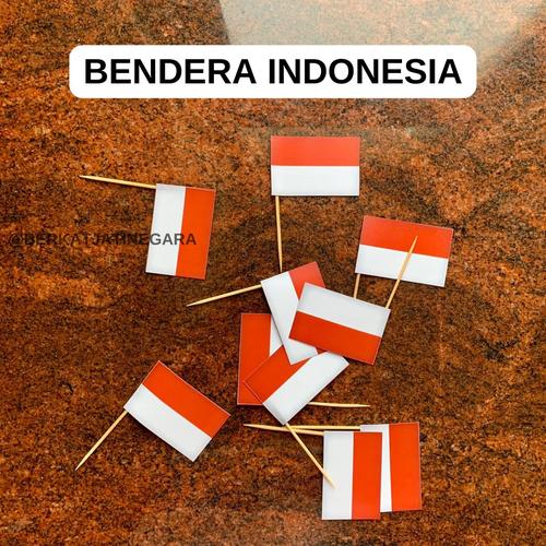 Jual CAKE TOPPER / TOPPER CAKE BENDERA INDONESIA 10 PCS/PACK - BENDERA ...
