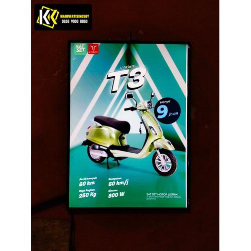 Jual Jual Frame Display Poster Led Slim Light Box Menu Board Poster A2 ...