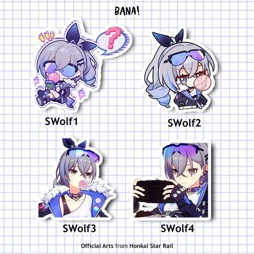 Jual Stiker Honkai Star Rail SILVER WOLF SATU PAKET Waterproof | BANA ...