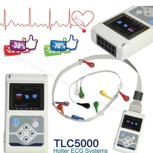 Jual Portable Dynamic Holter 12-Channel ECG EKG machine 24Hr monitor ...
