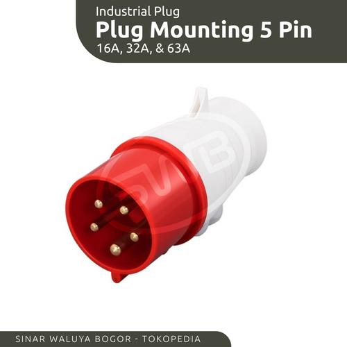 Jual Industrial Plug mounting 5 pin 16A, 32A, & 63A - 16A - Jakarta ...
