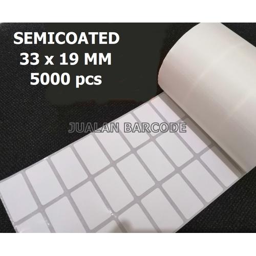 Jual LABEL BARCODE 33 X 19 (3 LINE) KERTAS STICKER LABEL SEMICOAT 33x19 ...