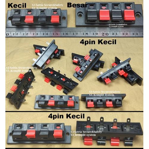 Jual Terminal Speaker 4pin Kecil Jepit kabel 4 pin box rakit ampli ...
