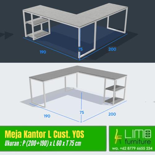 Jual Meja Kantor Letter L Custom YOS - Kota Depok - LIMO Furniture ...