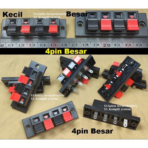 Jual Terminal Speaker 4pin Besar Jepit kabel 4 pin box rakit ampli ...