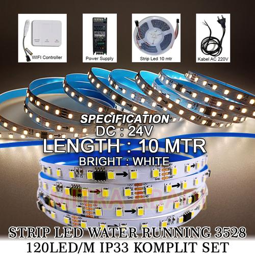 Jual Paket Komplit LED Strip Water Running IC WS2811 SMD 3528 IP33 ...