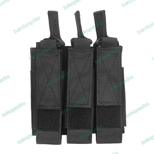 Promo Mag Pouch Mp5 mp7 Mp9 Triple Sarung Magazen Molle Tactical Black ...
