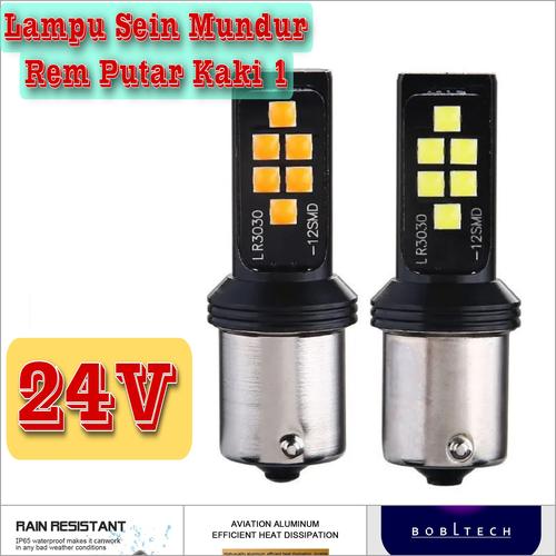 Promo BOBLTECH Lampu Sein Mundur Bis Truk Led Ba15s Bau15s 24V Kaki 1 ...