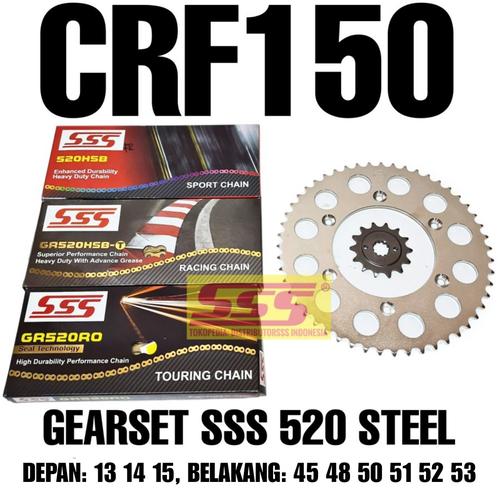 Jual GIRSET SSS 520 CRF 150 CRF150 BAJA RANTAI SSS GOLD HSB HSBT RO O ...