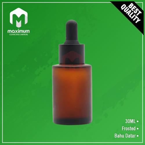 Jual Botol Pipet Kaca Frosted Amber Bahu Datar 30ML / Botol Serum 30 ML ...