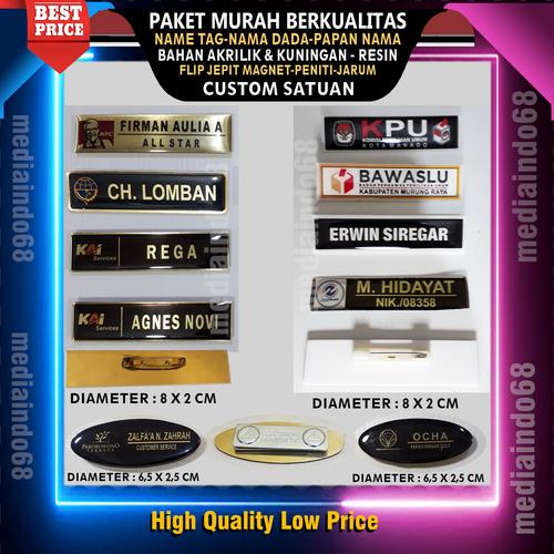 Jual Papan Nama , Name Tag , Nama Dada - Proses Cepat - Akrilik Putih ...