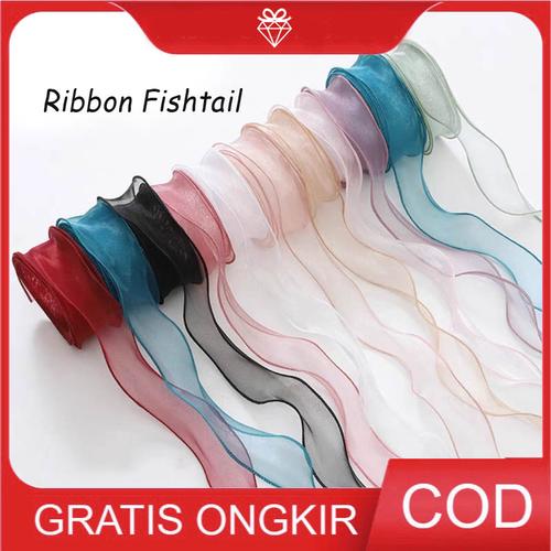 Promo Pita Lace Fishtail Ecer 1 METER-Pita Gelombang - Pita Kado PS005 ...