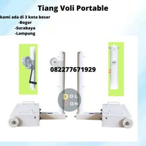 Jual 4 inch Portable Tiang Voli Standar Bonus net Volley ball Pole ...