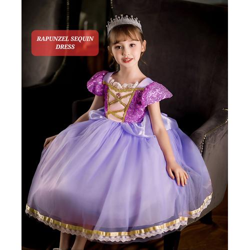 Jual RAPUNZEL SEQUIN DRESS BAJU PRINCESS TANGLED KOSTUM COSPLAY ...