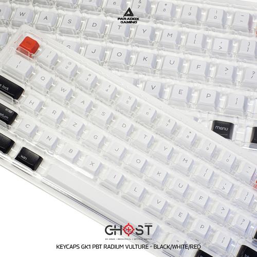 Jual GK1-PBTR-BKWR /Keycaps GK1 PBT Radium vulture - Black/White/Red ...