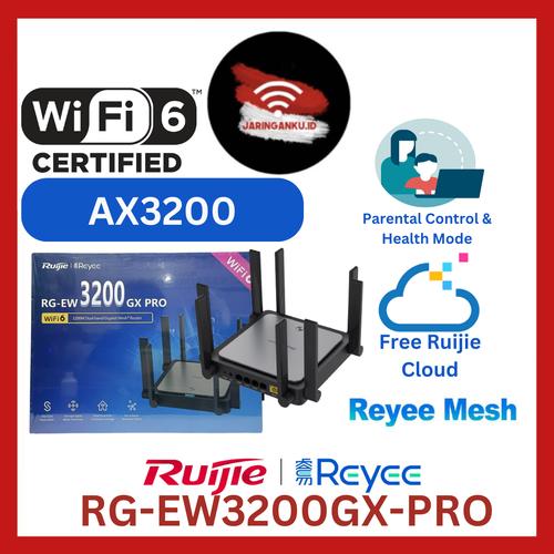 Jual Ruijie RG-EW3200GX PRO 3200M Wi-Fi 6 Dual-band Gigabit Router ...