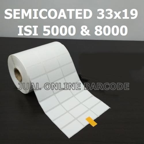 Jual LABEL BARCODE 33 X 19 (3 LINE) KERTAS STICKER LABEL SEMICOATED ...