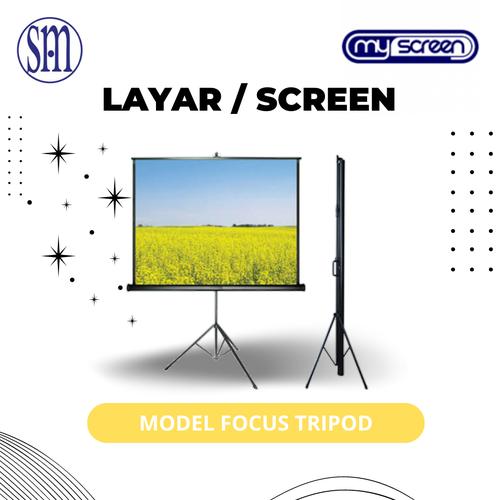 Jual Layar Proyektor Tripod 70 inch,84 inch, dan 96 inch Mode Focus ...